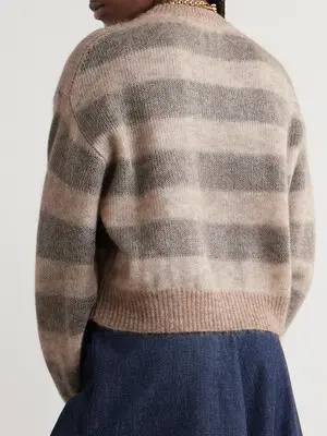 Brunello Cucinelli Striped Mohair-blend Sweater