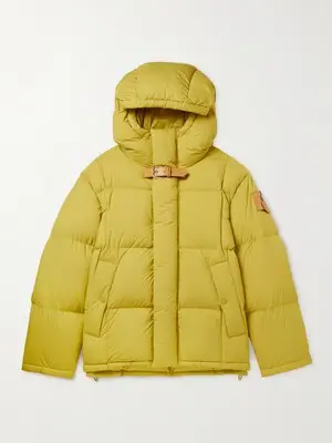 Moncler Jw Anderson Wintefold Logo-appliquéd Quilted Hooded Down Jacket - Yellow