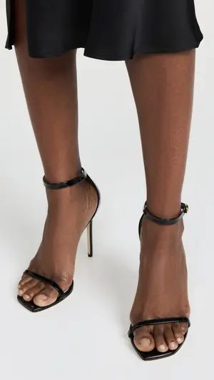 STUART WEITZMAN Nudist Curve 100 Patent Sandals