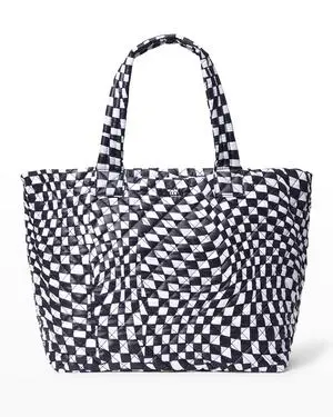 Mz Wallace Metro Deluxe Large Check Tote Bag - Checkerboard Metr