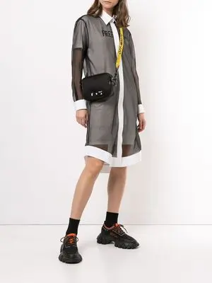 Off-White Free Winona-print Shirt Dress - Black