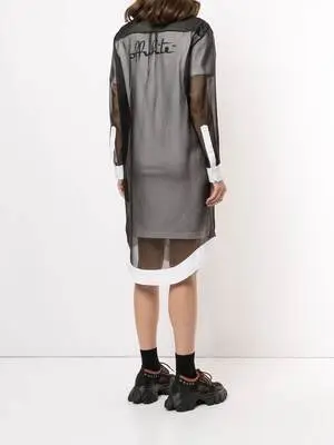 Off-White Free Winona-print Shirt Dress - Black