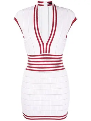 Balmain Ribbed-knit Bodycon Dress