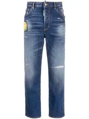 Dsquared2 Smiley Boston Straight-leg Jeans - Blue