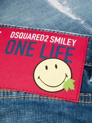 Dsquared2 Smiley Boston Straight-leg Jeans - Blue