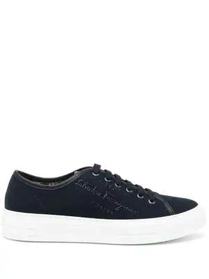 FERRAGAMO Borg Logo-print Sneakers - Blue