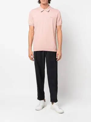 Woolrich Logo-embroidered Knitted Polo Shirt