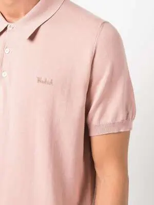 Woolrich Logo-embroidered Knitted Polo Shirt