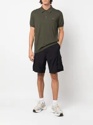 Woolrich Logo-embroidered Knitted Polo Shirt