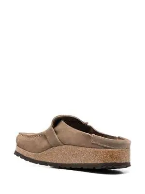 BIRKENSTOCK Buckle-fastened Suede Mules - Neutrals