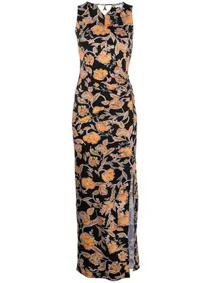 Patrizia Pepe Sleeveless Floral Print Maxi Dress