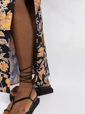 Patrizia Pepe Sleeveless Floral Print Maxi Dress