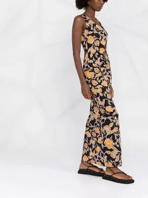 Patrizia Pepe Sleeveless Floral Print Maxi Dress