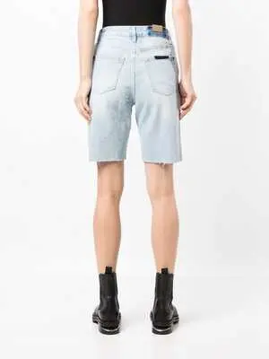 Ksubi Distressed Denim Longline Shorts