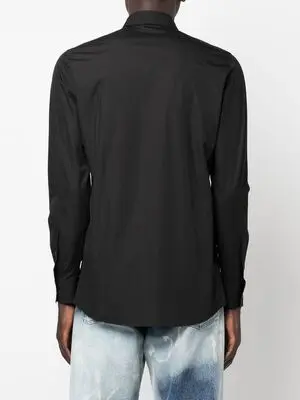 Moschino Logo-print Long-sleeve Shirt - Black