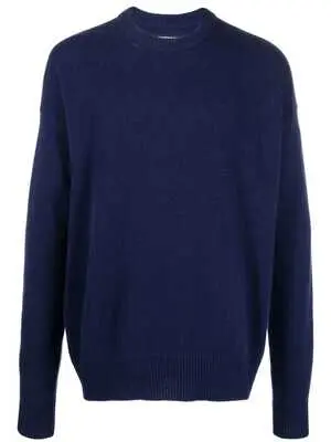 JIL SANDER Crew Neck Cashmere Jumper - Blue