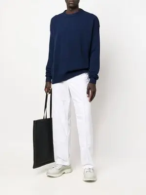 JIL SANDER Crew Neck Cashmere Jumper - Blue