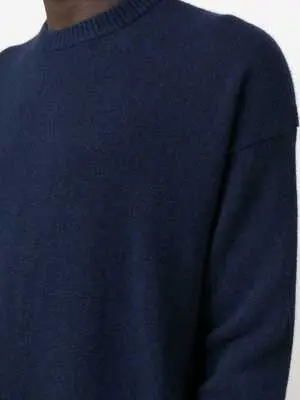 JIL SANDER Crew Neck Cashmere Jumper - Blue