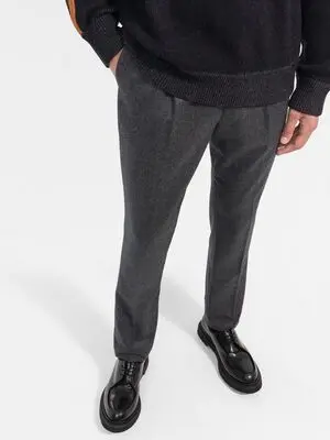 Brunello Cucinelli Pleat Detail Tailored Trousers - Grey