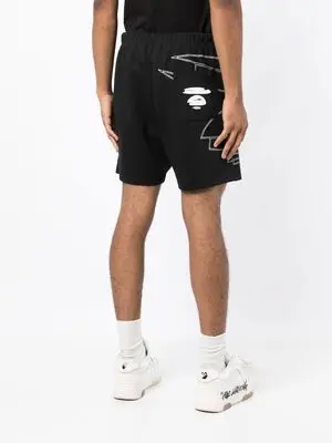 AAPE BY *A BATHING APE Moonface-patch Shorts