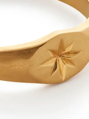 Monica Vinader Guiding Star Signet Ring - Gold