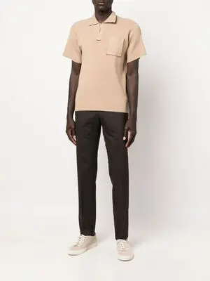 PT TORINO Tailored-cut Tapered Trousers - Brown