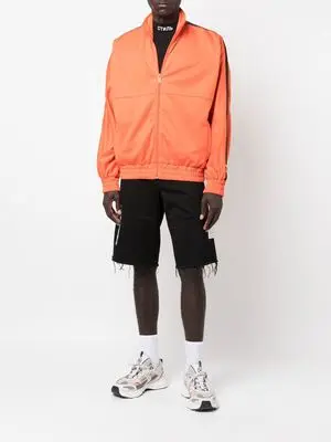 Heron Preston Logo-stripe Zipped Track Jacket - Orange
