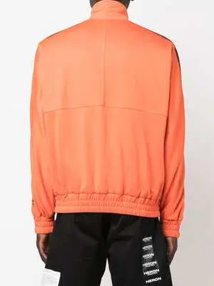 Heron Preston Logo-stripe Zipped Track Jacket - Orange