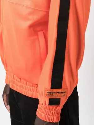 Heron Preston Logo-stripe Zipped Track Jacket - Orange