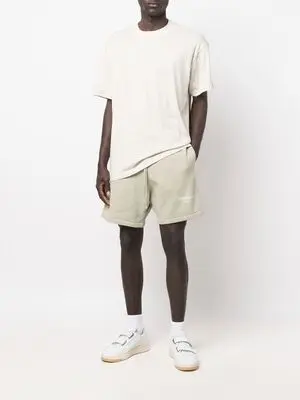 Fear Of God Logo-patch Track Shorts - Green