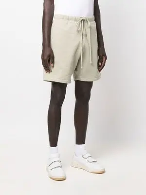 Fear Of God Logo-patch Track Shorts - Green
