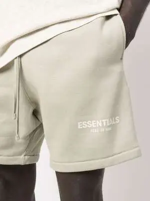 Fear Of God Logo-patch Track Shorts - Green