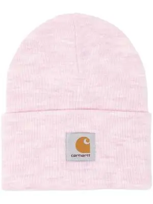 Carhartt Work In Progress Logo-patch Knitted Beanie - Pink