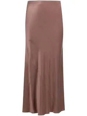 Voz Bias-cut Satin Midi Skirt