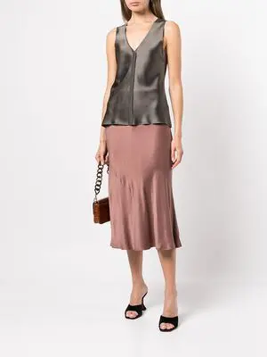 Voz Silk Tank Top - Grey
