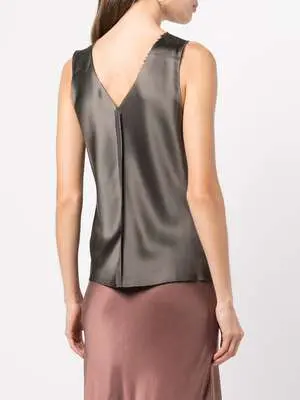 Voz Silk Tank Top - Grey