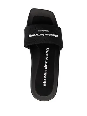 Alexander Wang Logo-print Strap Slides