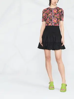 Maje Ruffle-detail Smocked Miniskirt