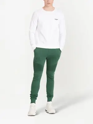 Balmain Drawstring Cotton Track Pants - Green