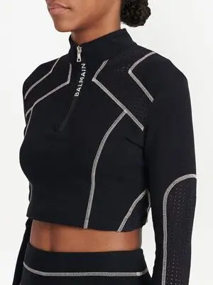 Balmain Logo-print Cropped Top
