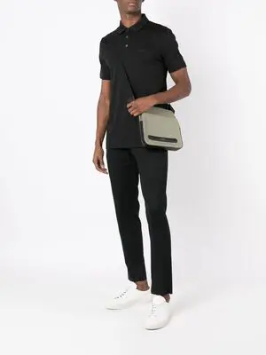 BOSS Logo-print Polo Shirt - Black