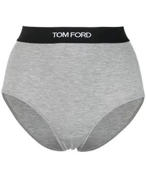 TOM FORD Logo-waist Briefs - Grey