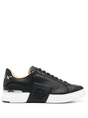 Philipp Plein Silver Tone Sneakers For Men