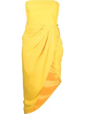Gauge81 Lica Gathered-detail Dress - Yellow
