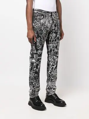 Philipp Plein All-over Graphic-print Jeans