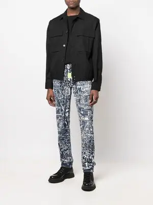 Philipp Plein All-over Graphic-print Jeans