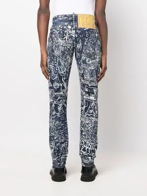 Philipp Plein All-over Graphic-print Jeans