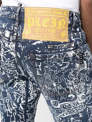 Philipp Plein All-over Graphic-print Jeans
