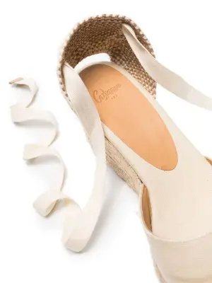 CastaÑer Carina Lace-up Espadrille Wedges - Neutrals
