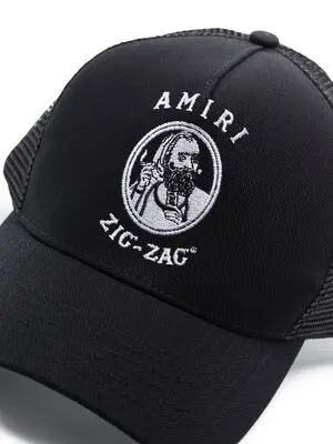 Amiri X Zig-Zag Trucker Hat - Black | Editorialist
